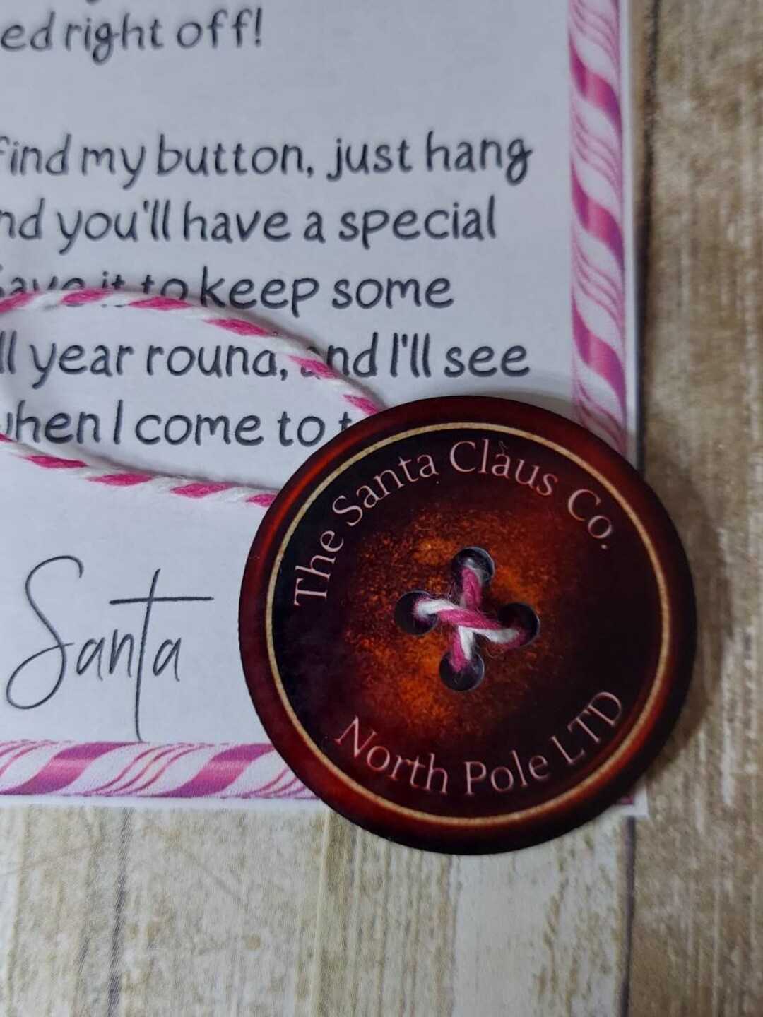 Santa Button Christmas Tradition • Custom Letter From Santa • Holiday ...