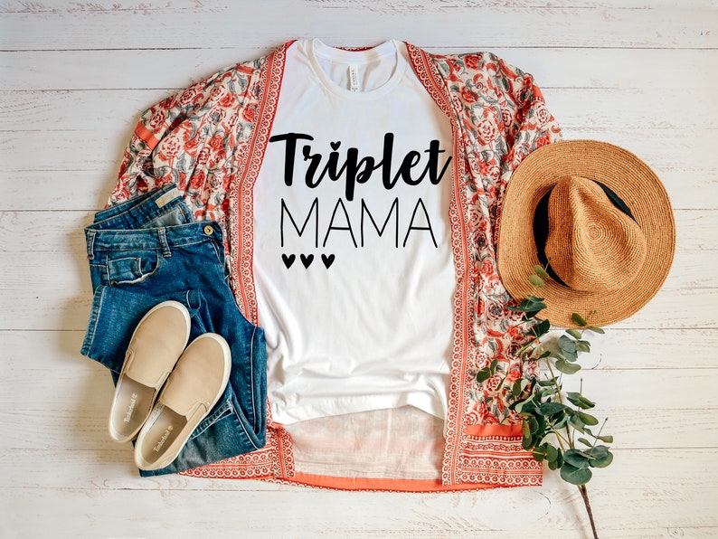 TRIPLET MAMA SVG Cuttable Graphic for Cricut & Silhouette - Etsy