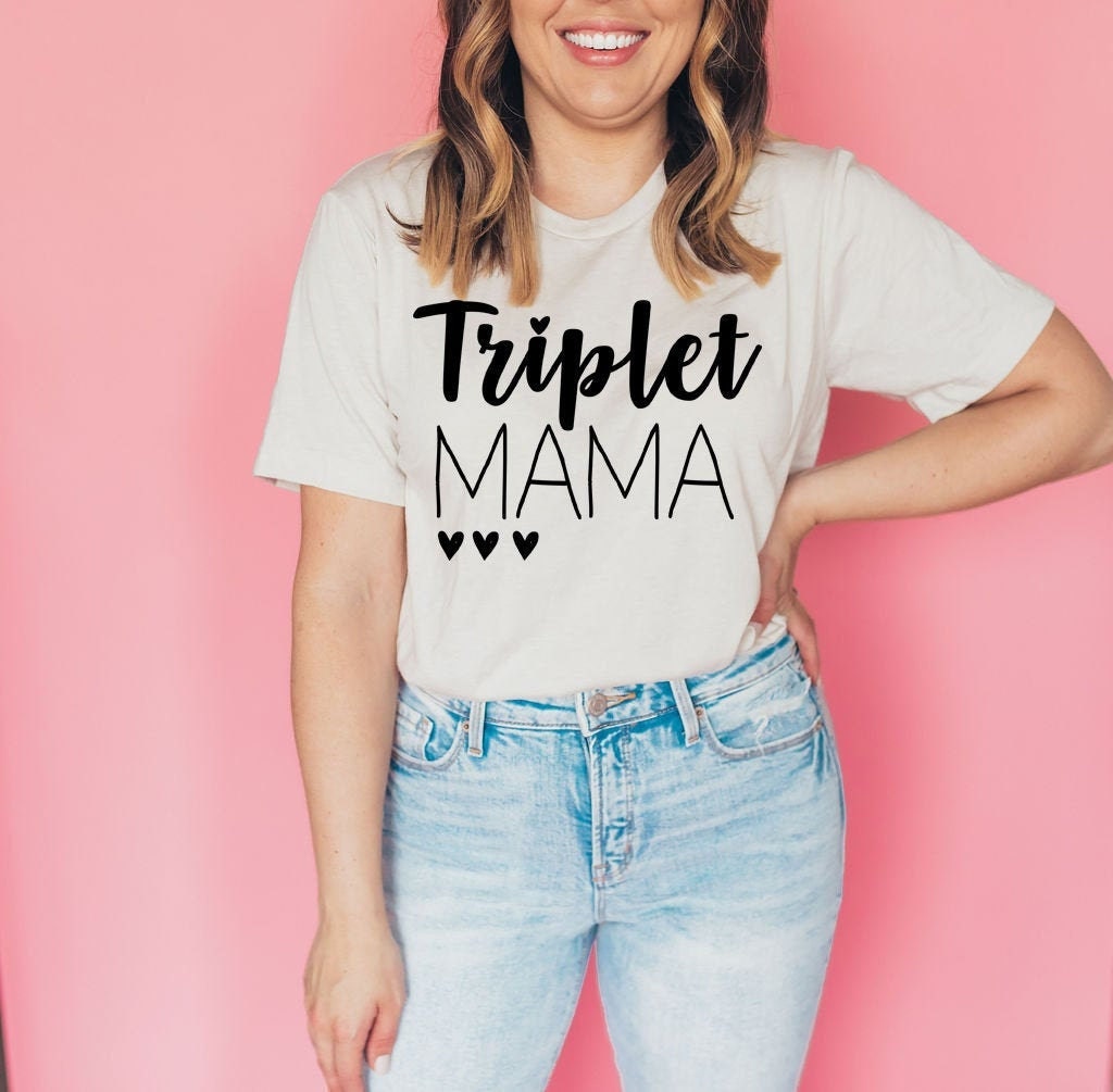 TRIPLET MAMA SVG Cuttable Graphic for Cricut & Silhouette - Etsy