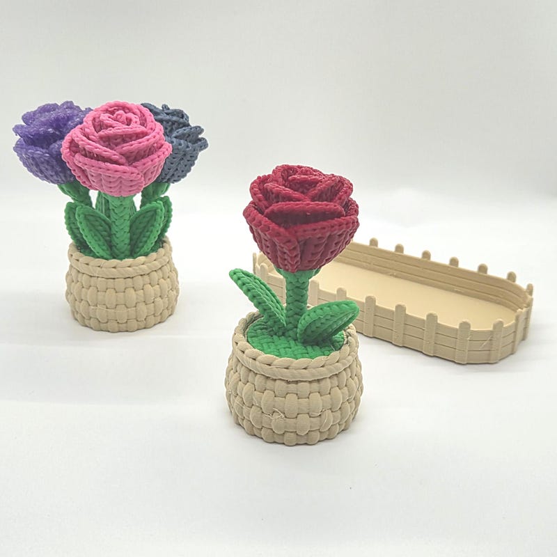 3d Printed Knitted Rose - Etsy