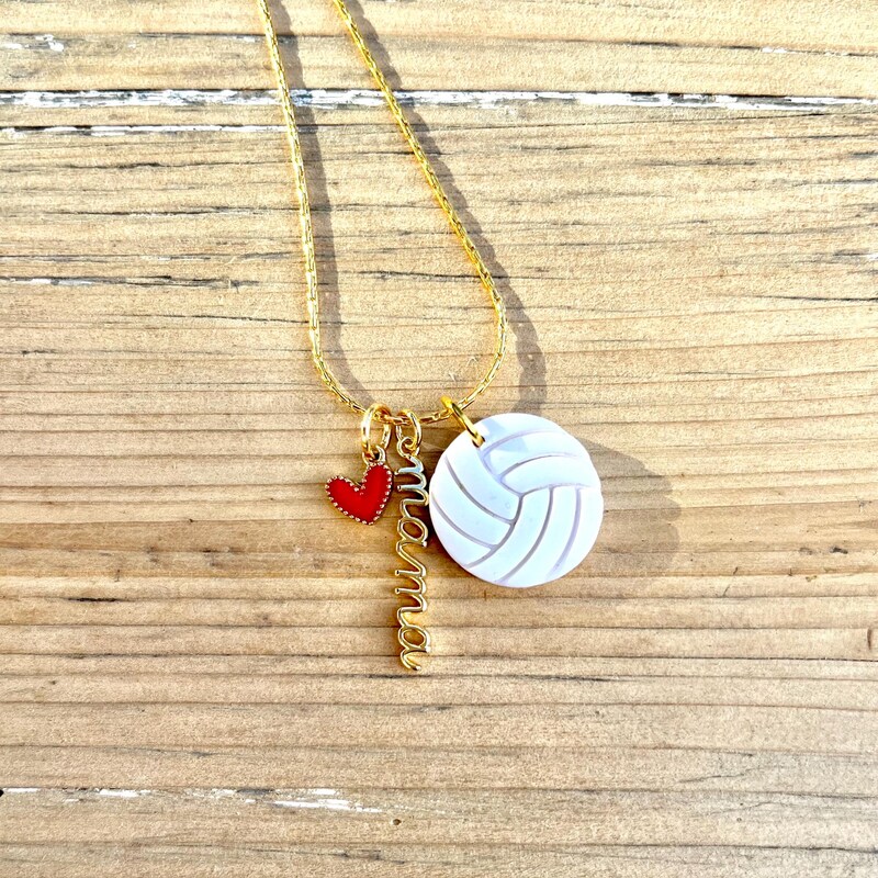 Volleyball Necklace - Etsy