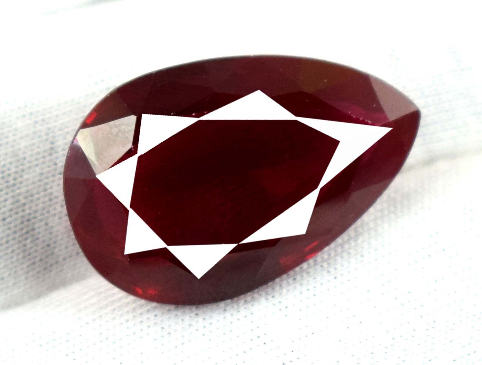 33.30 Ct Burma Red Ruby Eye Clean Gemstone Pear 100% Natural | Etsy