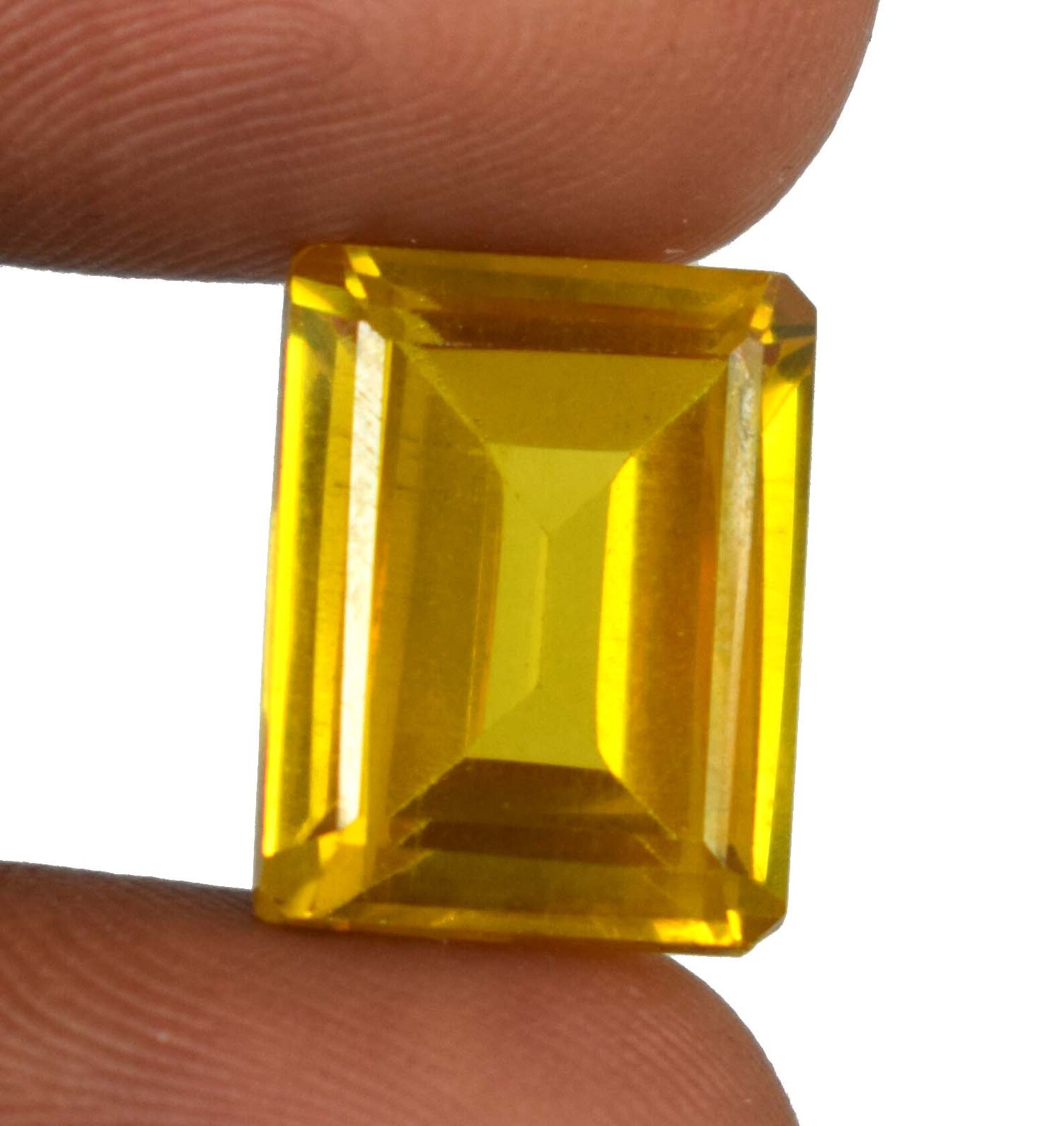 Emerald Cut Srilankan Yellow Spinel 21.30 Carat Loose Gemstone | Etsy