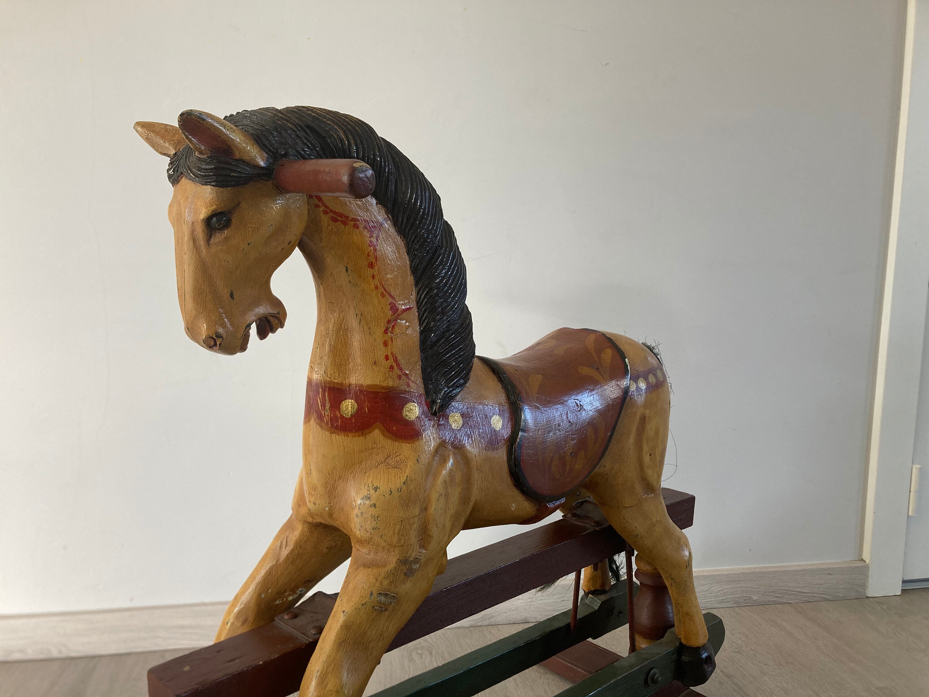 Antique Wooden Rocking Horse VERY RARE - Etsy