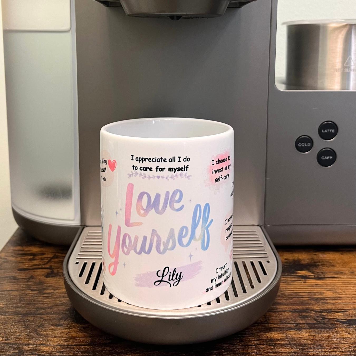 Custom Name Self-love Mug Self-care Gift Positive Affirmation Drinkware ...