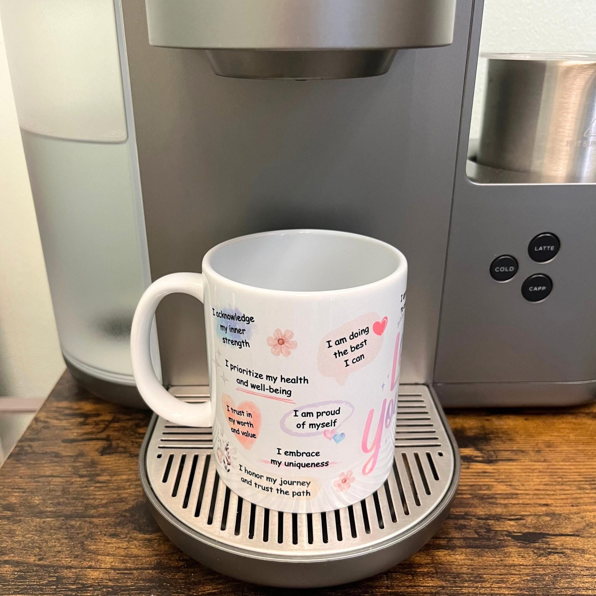 Custom Name Self-love Mug Self-care Gift Positive Affirmation Drinkware ...