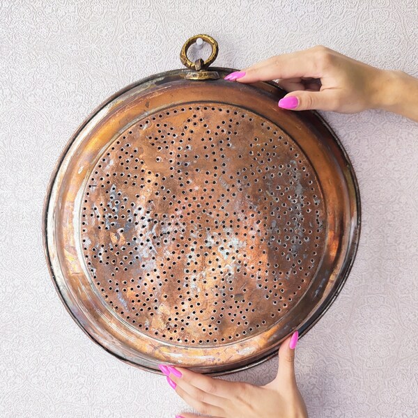 Copper Colander - Etsy
