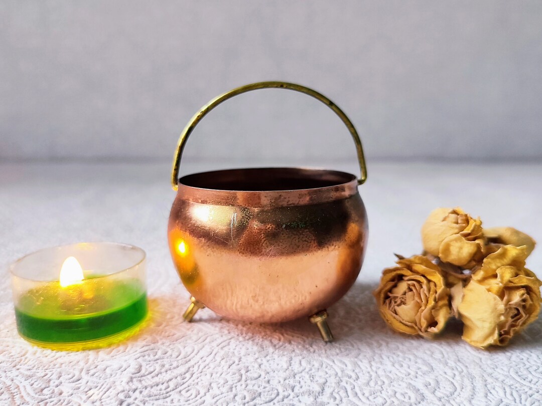 Mini Cauldron Vintage / Copper Witch Cauldron / Witchcraft Altar Decor ...