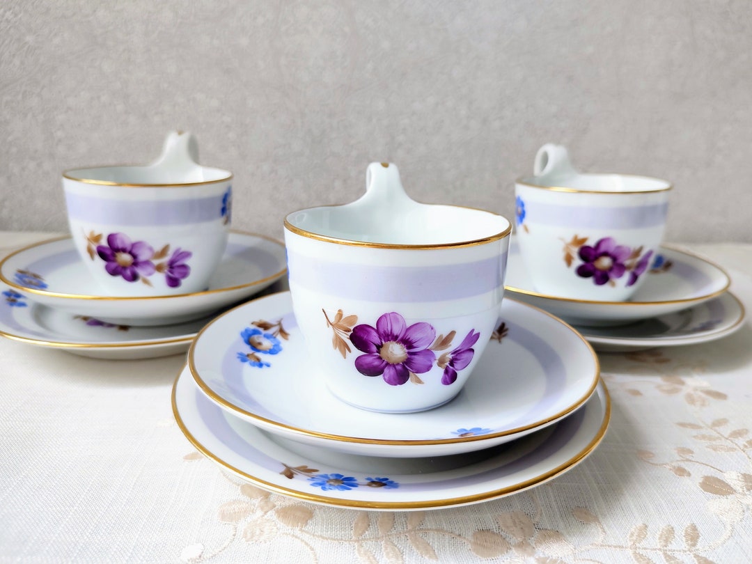 Royal Copenhagen Hand-painted Tea Cup With Saucer and Pastry Plate Set ...