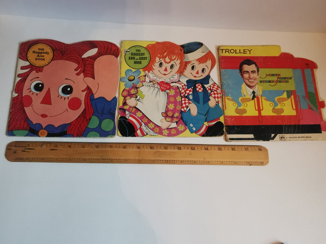 Vintage Kids Books- Raggedy Ann and Mr Rogers - Etsy