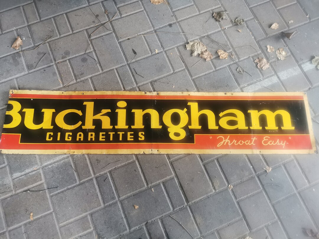 Large Original Metal Sign Buckingham Cigarettes - Etsy