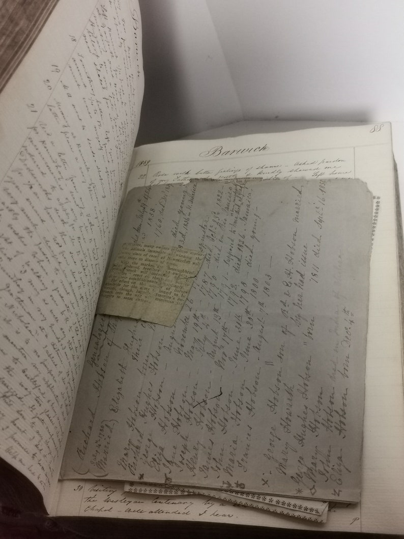 Antique Reverend Diary- Genealogy 1800s - Etsy