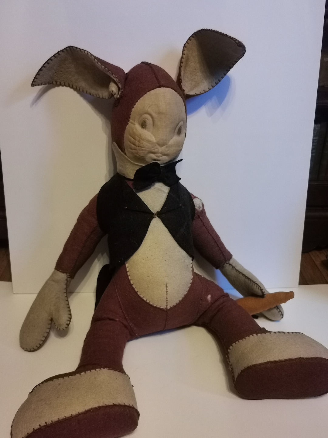 Rare Handmade Antique Stuffed Rabbit - Etsy