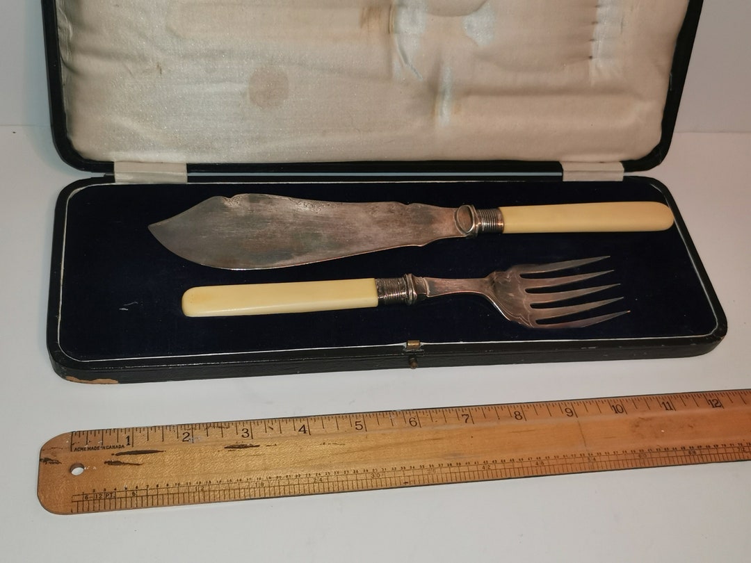 Antique Fish Serving Utensil Set - Etsy