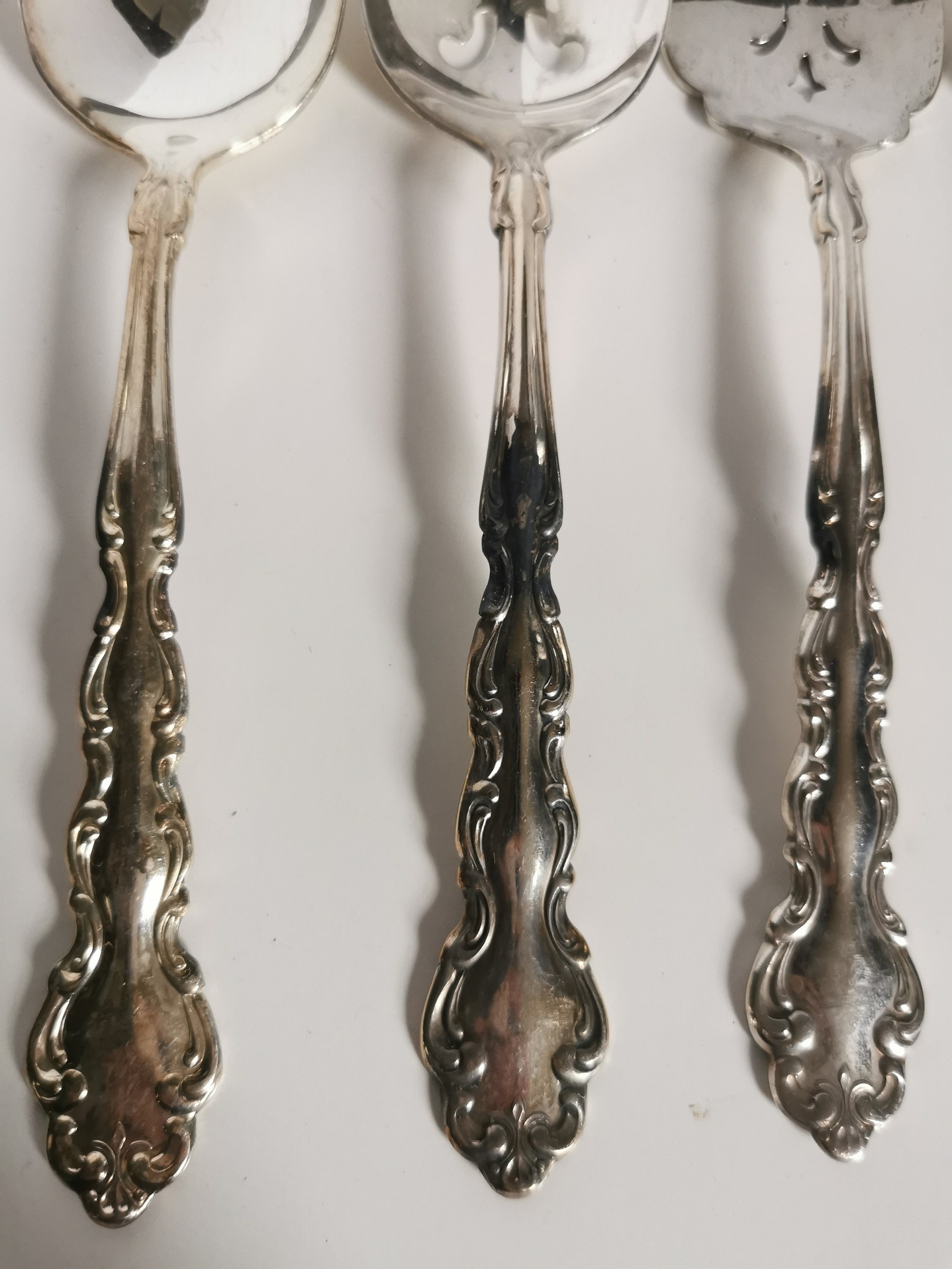Set of Four Silver Plated Serving Spoons - Etsy