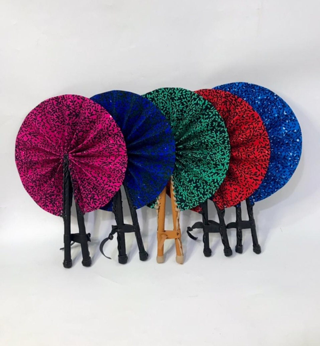 African Fabric Ankara Folding Handmade Hand Fans - Etsy
