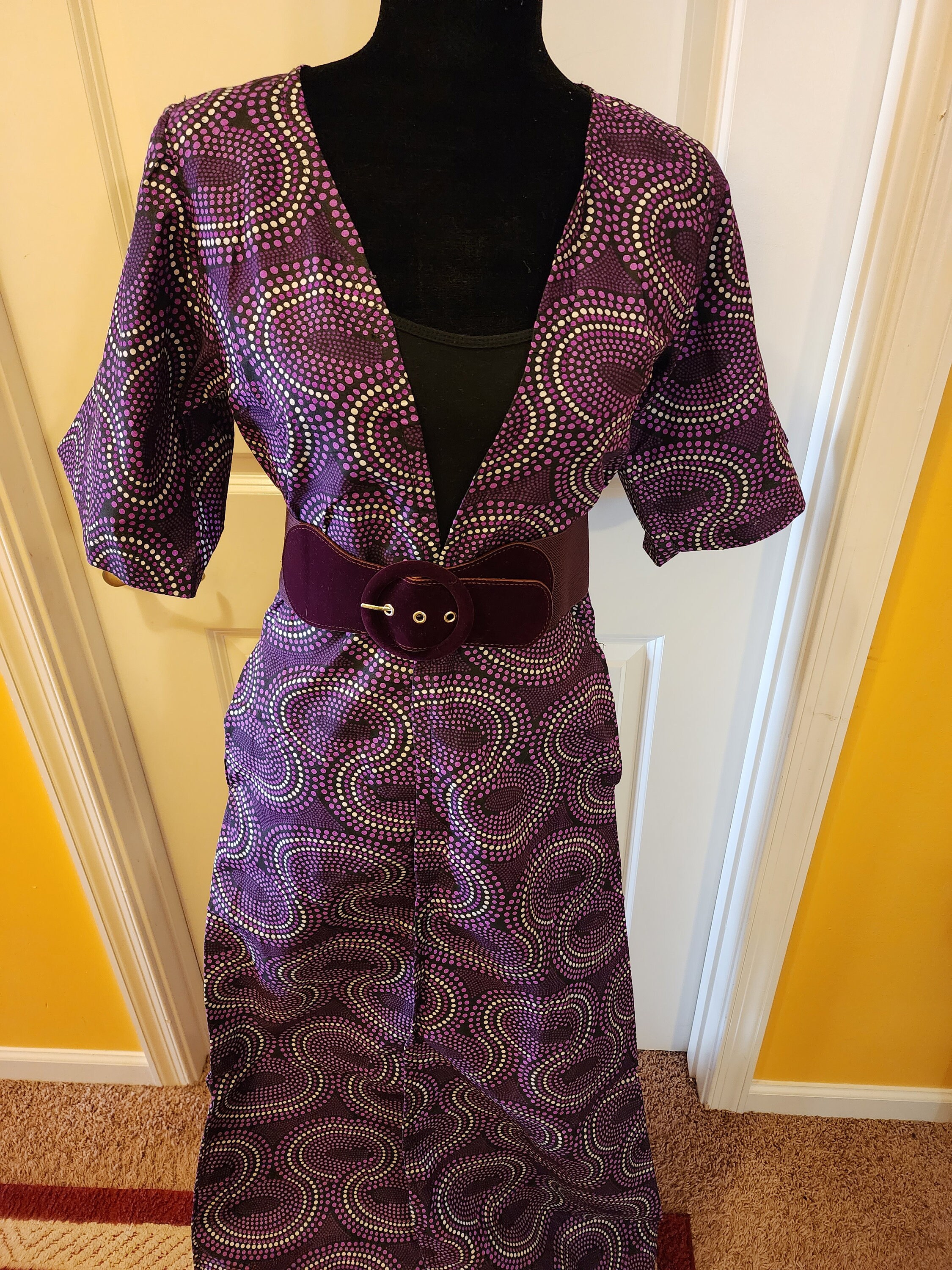 Wakanda Female Purple/black/white Kimono - Etsy