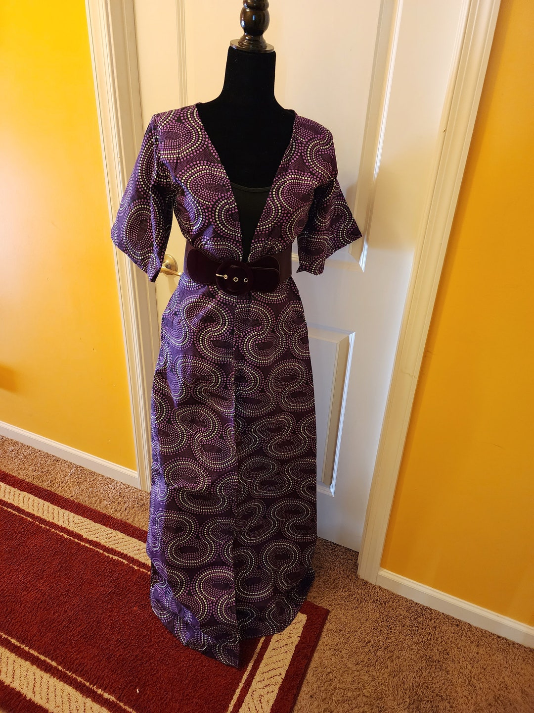 Wakanda Female Purple/black/white Kimono - Etsy
