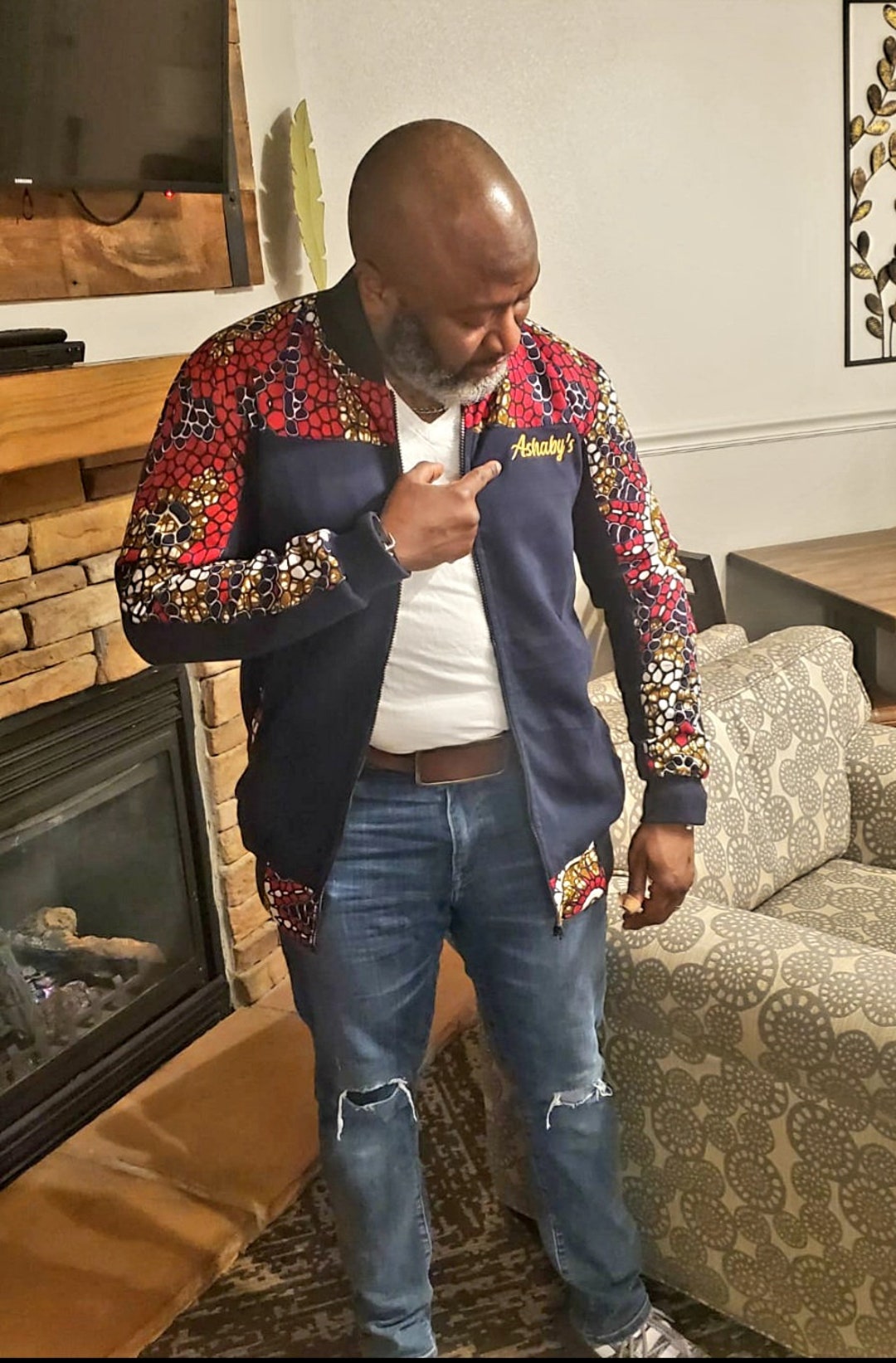 Ankara Mix Male Bumper Jacket - Etsy