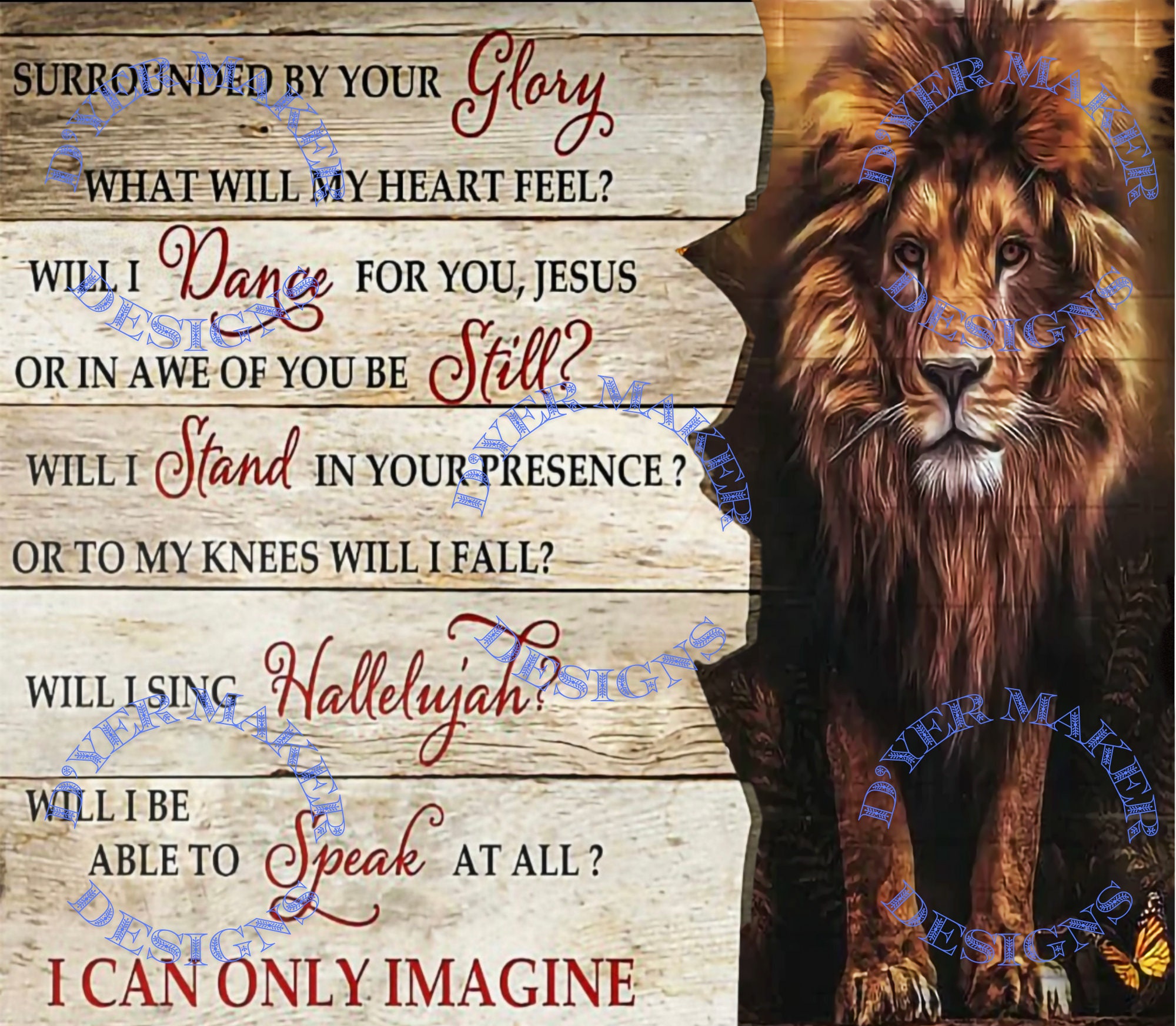 Religious Tumbler, Lion of Judah Tumbler, Personalized Tumbler, I Can ...
