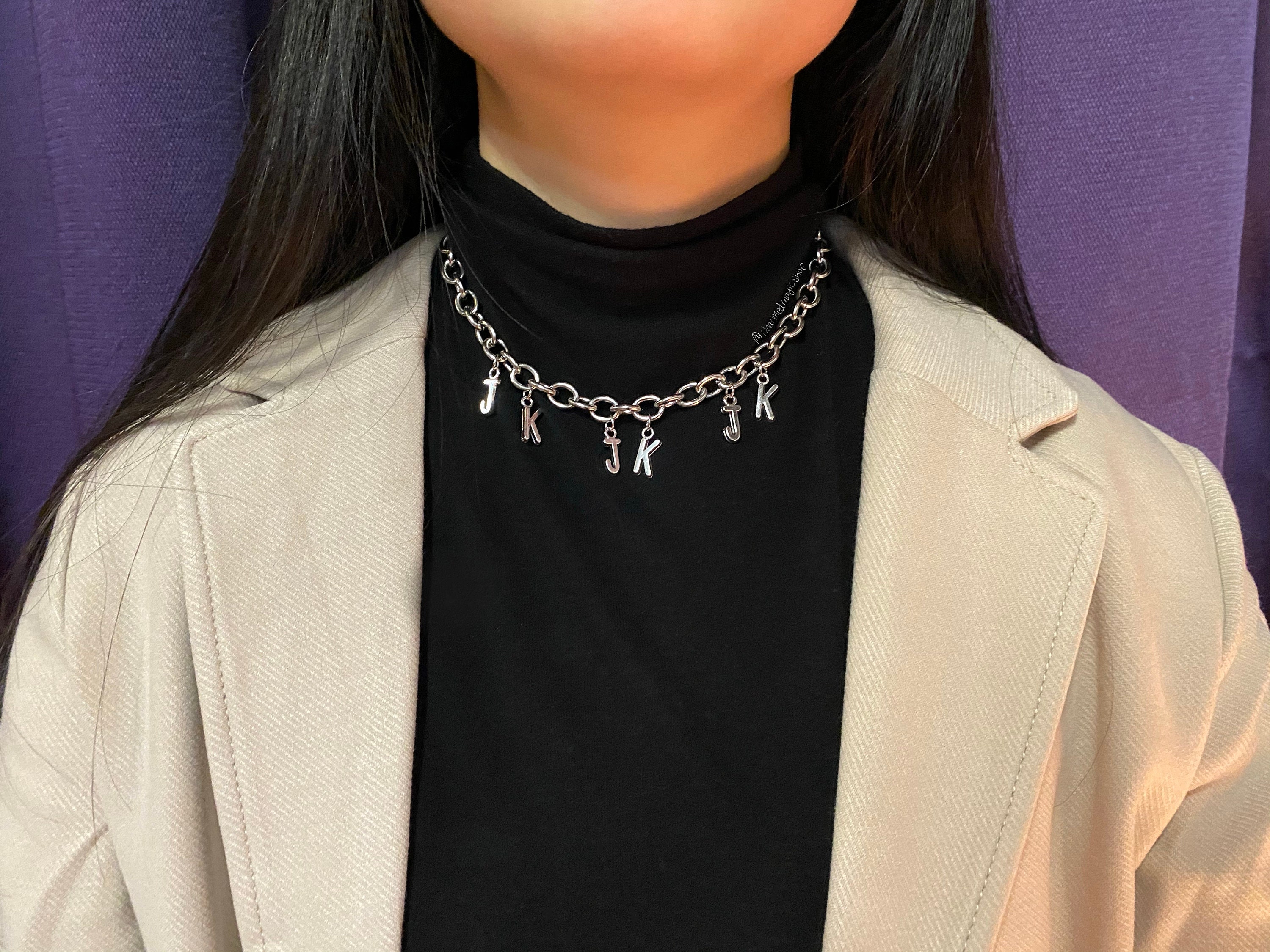 BTS Charm Necklace/choker Jungkook JK - Etsy