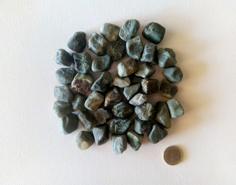 Green Olive Raw Quartz Beach Pebbles | Etsy