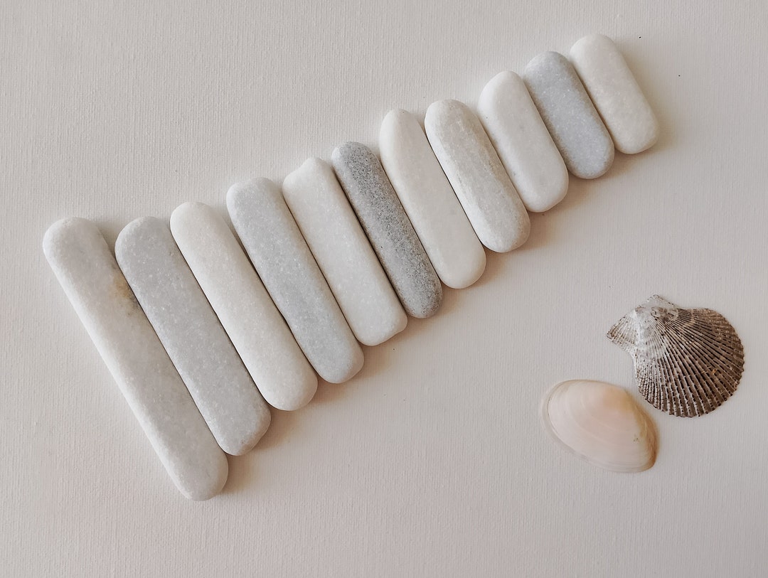 Elongated Flat Beach Stones, Marble Rods 11 Pieces - Etsy