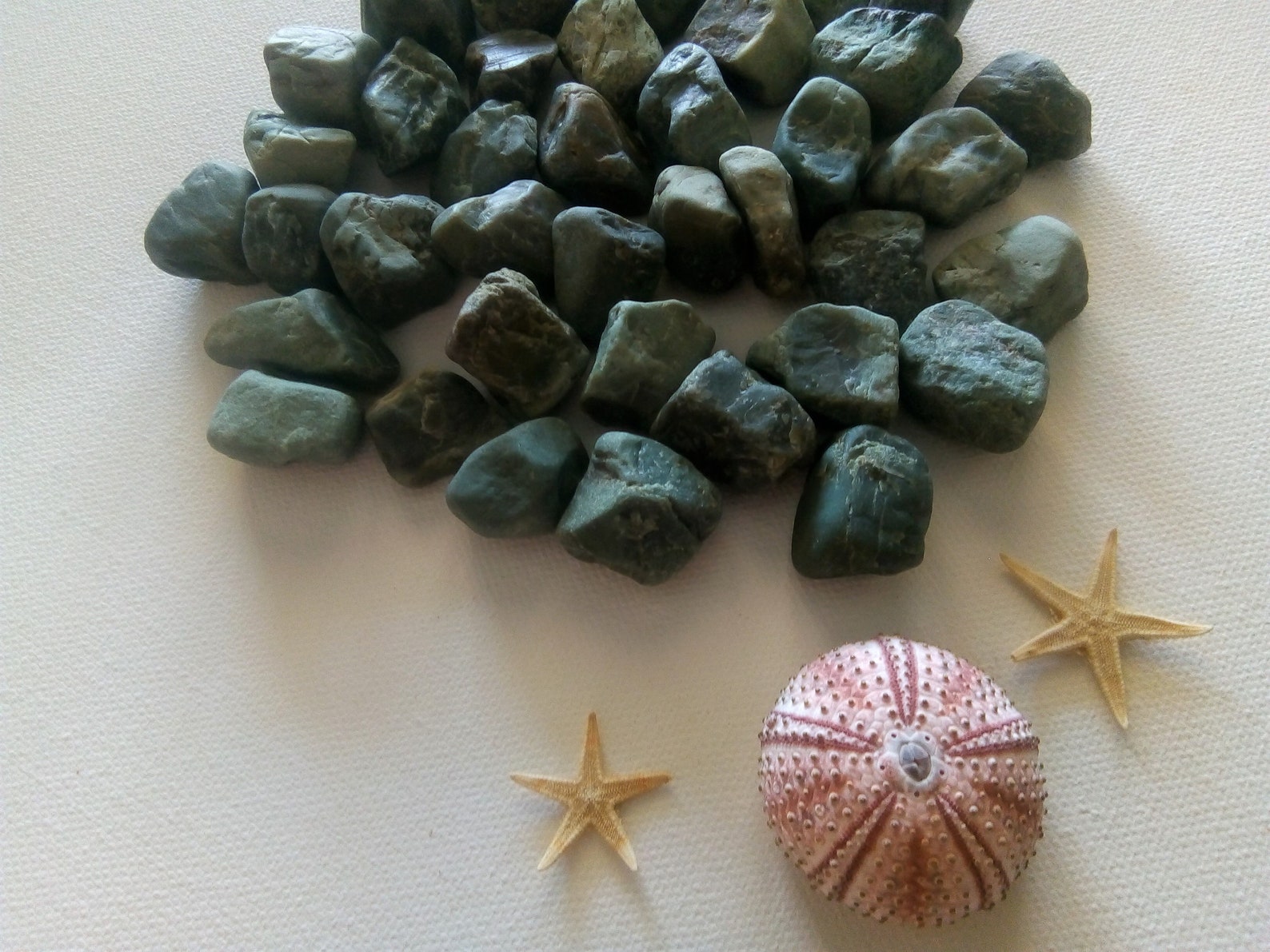 Green Olive Raw Quartz Beach Pebbles | Etsy