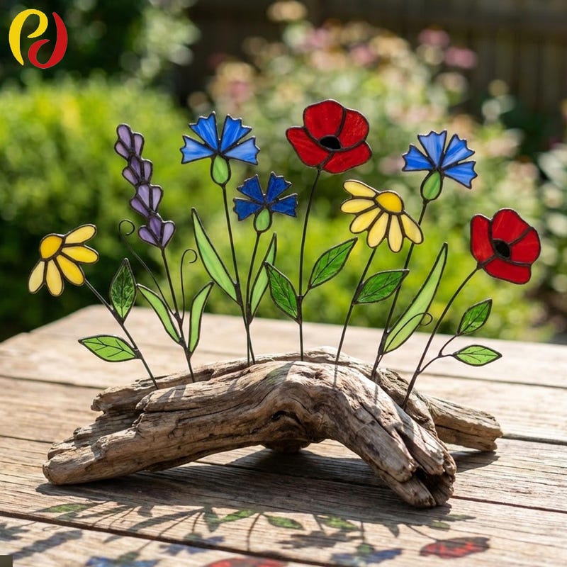 Glass Flowers Wall Art - Etsy UK