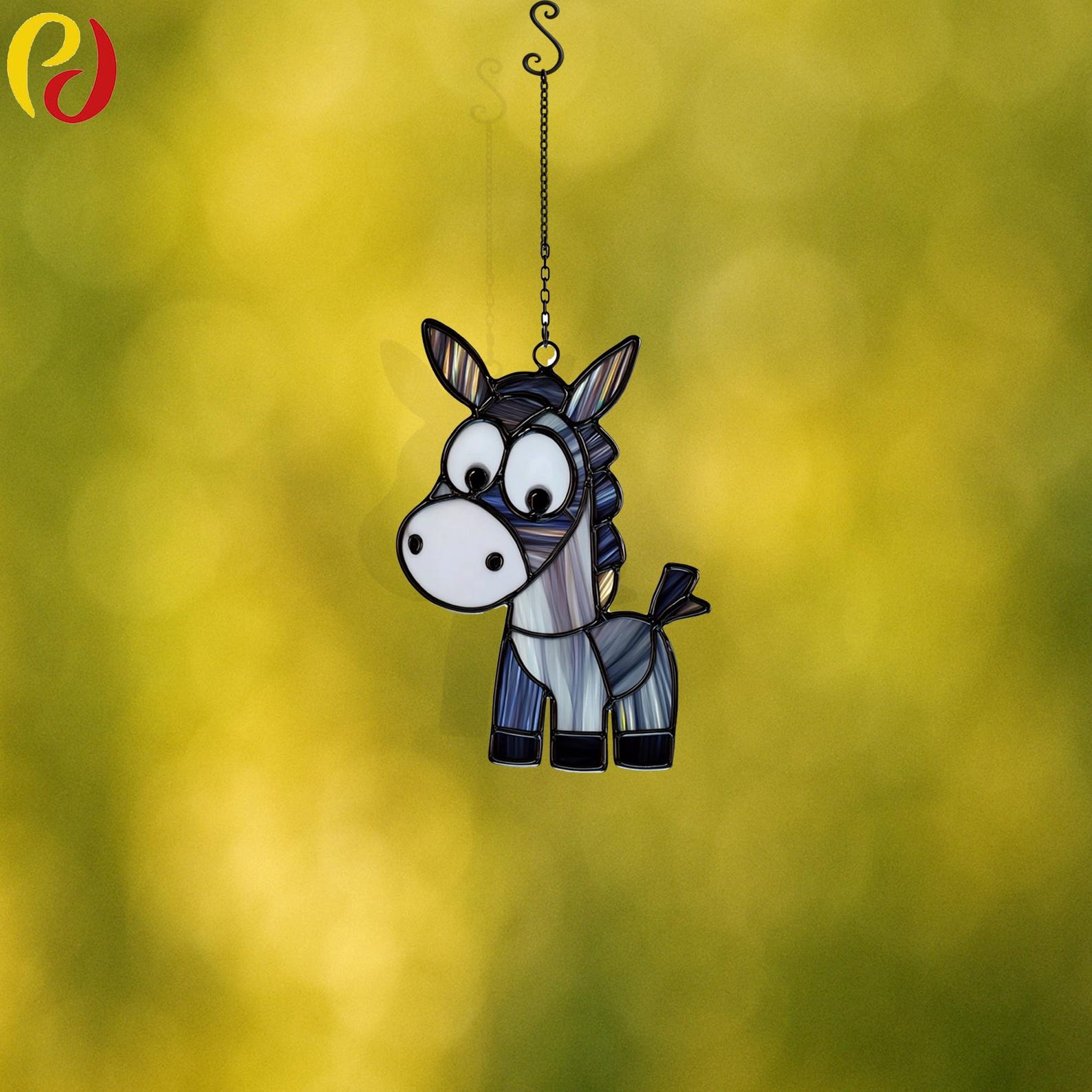 PD 173 Donkey Digital Download Pattern Stained Glass , DIY Suncatcher ...