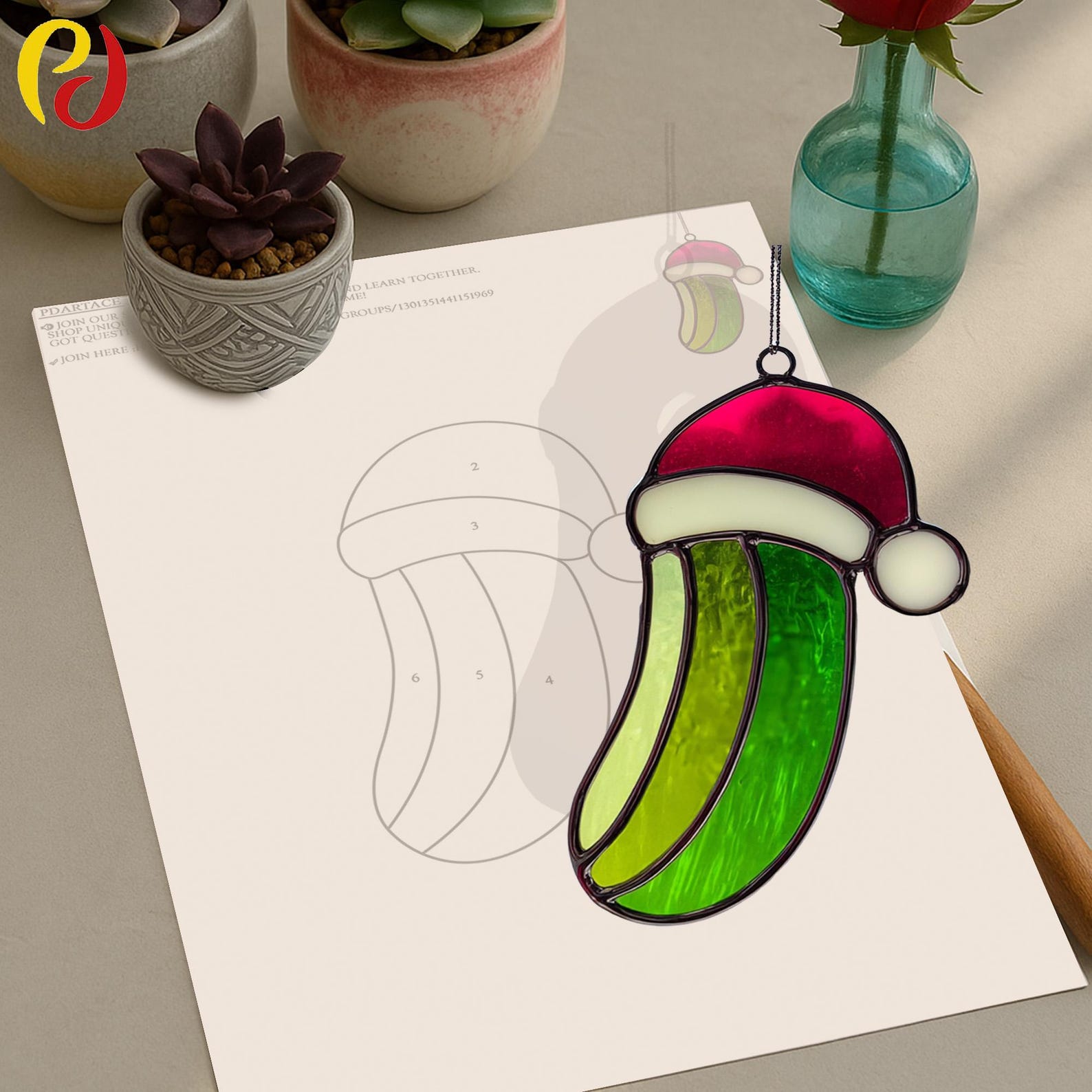 PDACE200 Christmas Pickle - Stained Glass Christmas Gifts Christmas ...
