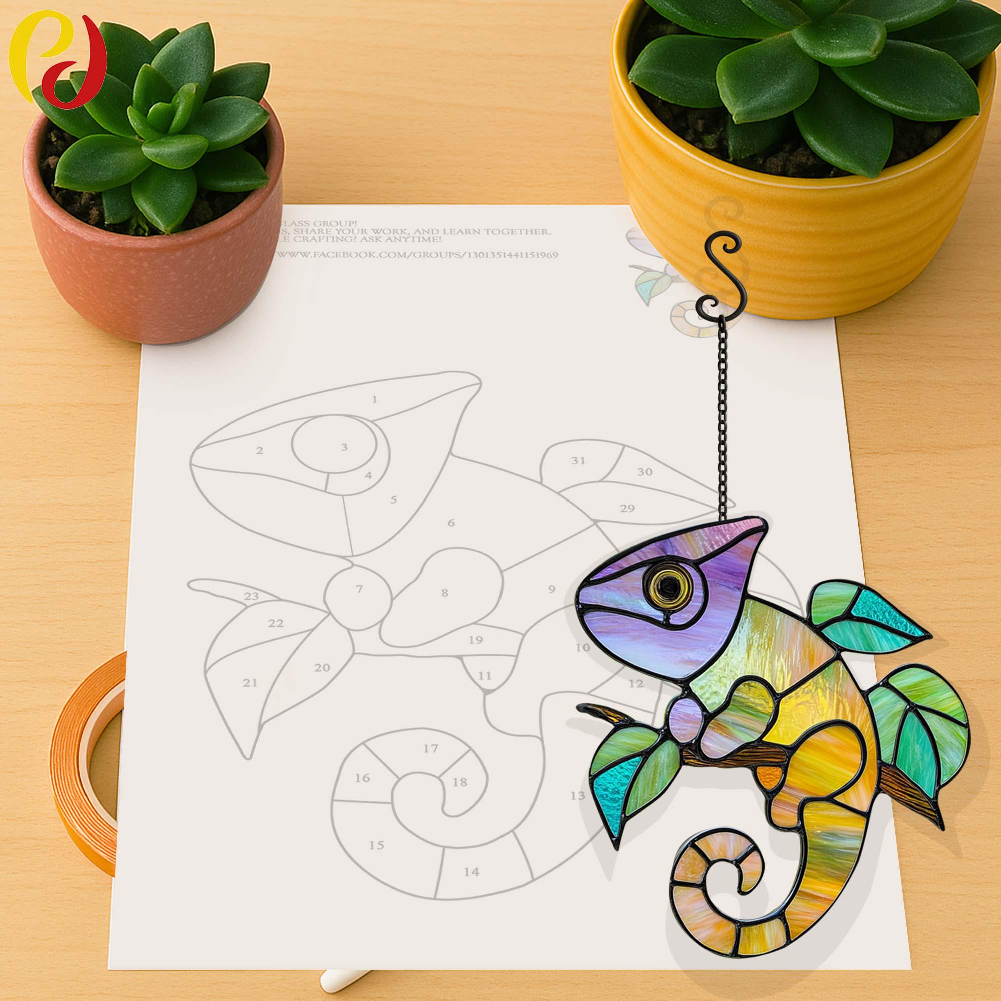 PD 311 A Strange Gecko Suncatcher Digital Download Pattern , DIY ...