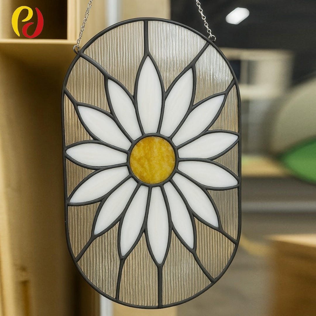 PDACE193 Daisy Stained Glass Pattern, Suncatcher, Digital Download, PDF ...