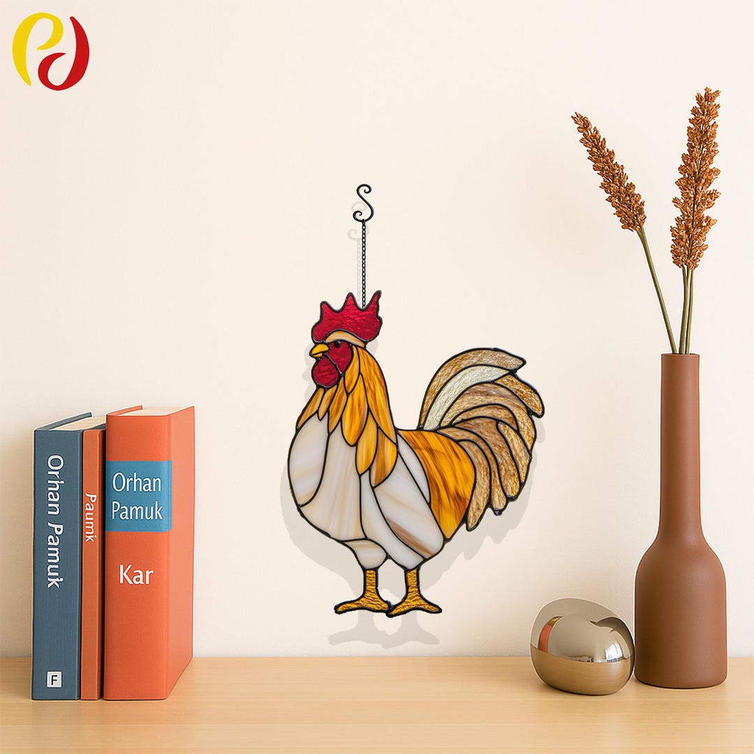 PD 115 Rooster Suncatcher Digital Download Pattern Stained Glass,diy ...