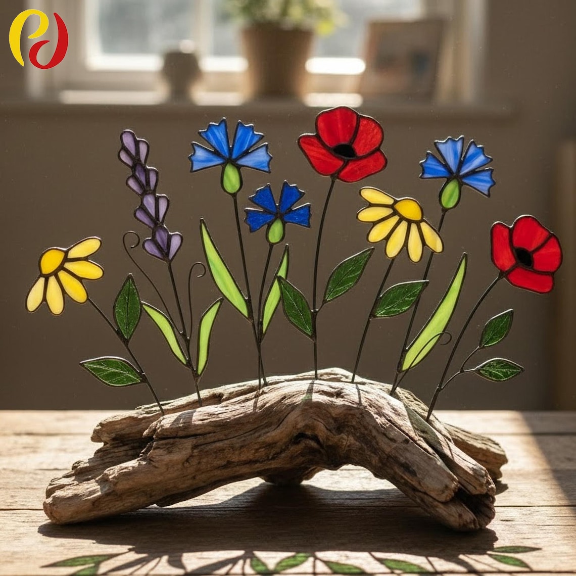 PDACE746 Wildflower Meadow Pattern PDF, Stained Glass Summer Garden ...