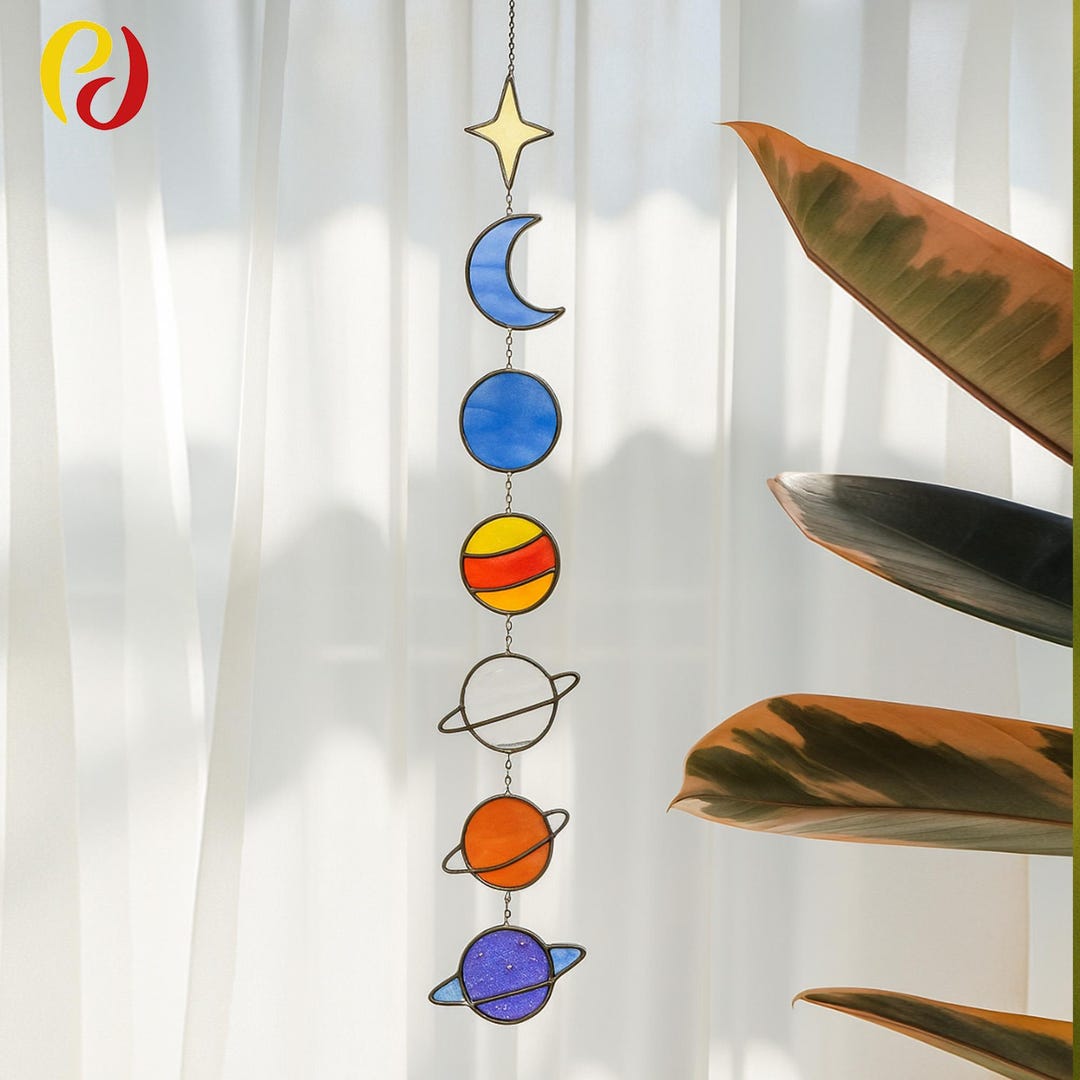 PDACE428 Solar System Stained Glass Pattern – Digital Design Planets ...