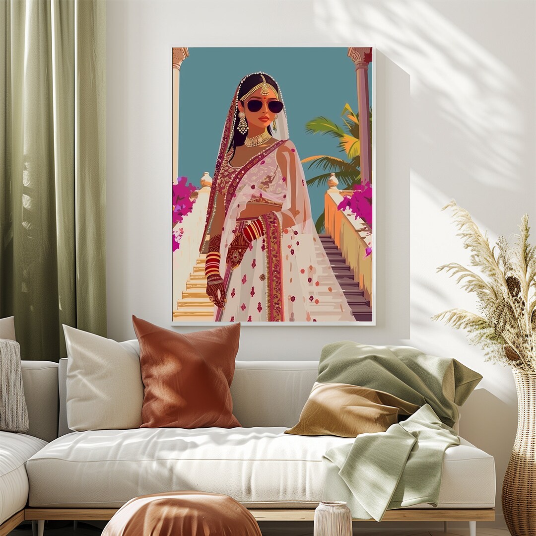 Indian Bride Art , Desi Art, Boho Art, Bridal Makeup Art, South Asian ...