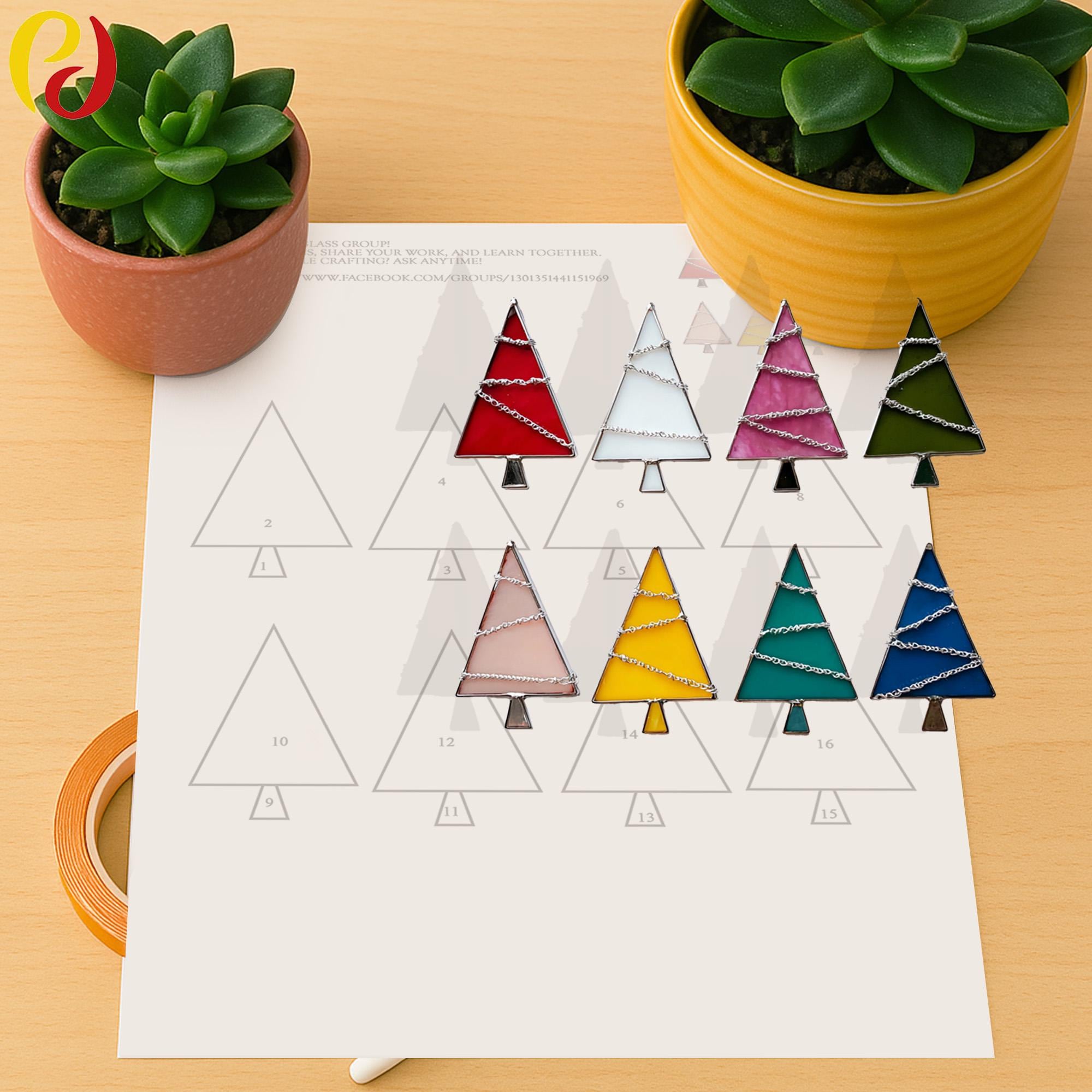 PDACE204 Christmas Tree Ornament Stained Glass Digital Download Pattern ...