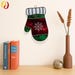 PDACE586 Christmas Mitten Stained Glass Pattern Template for Holiday ...