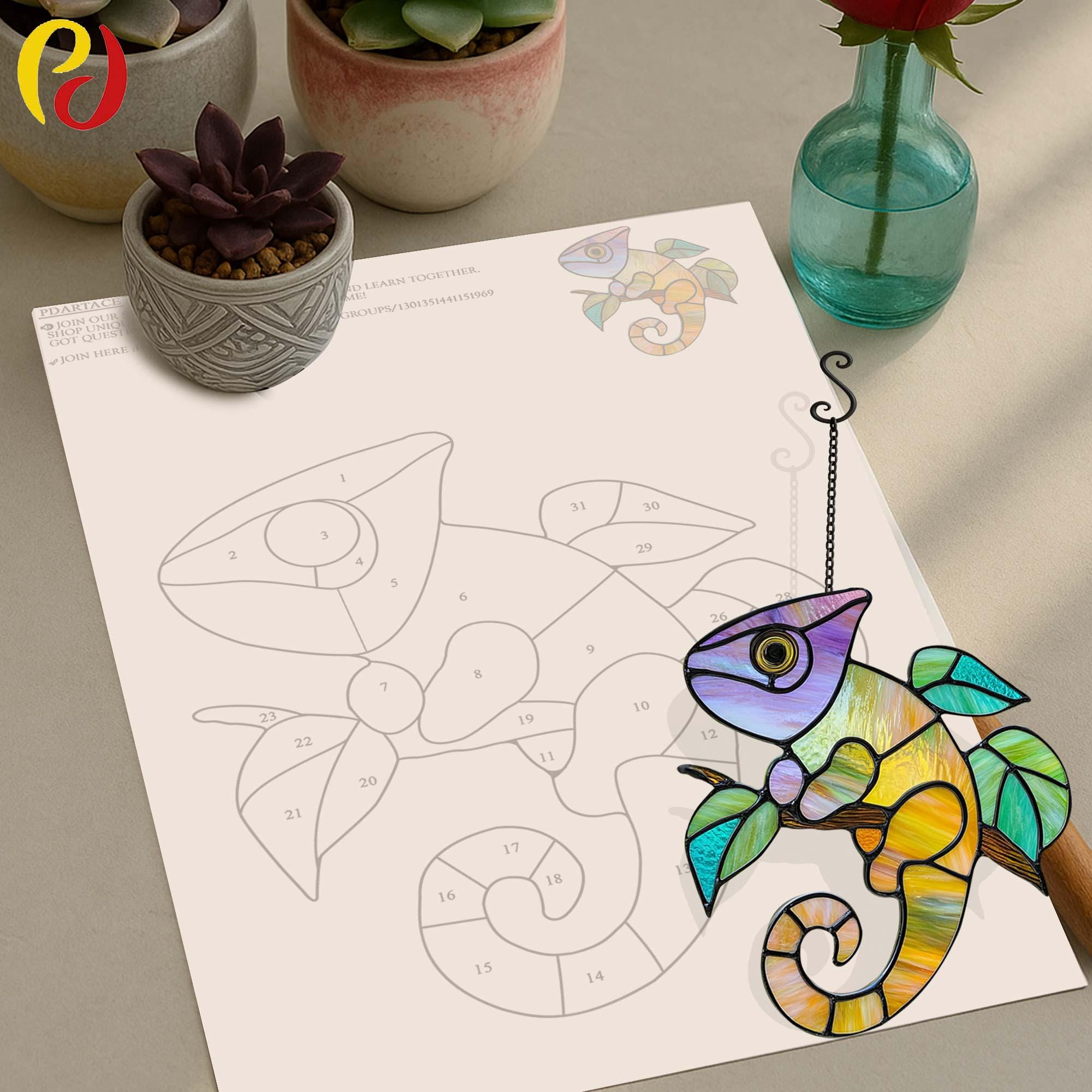 PD 311 A Strange Gecko Suncatcher Digital Download Pattern , DIY ...