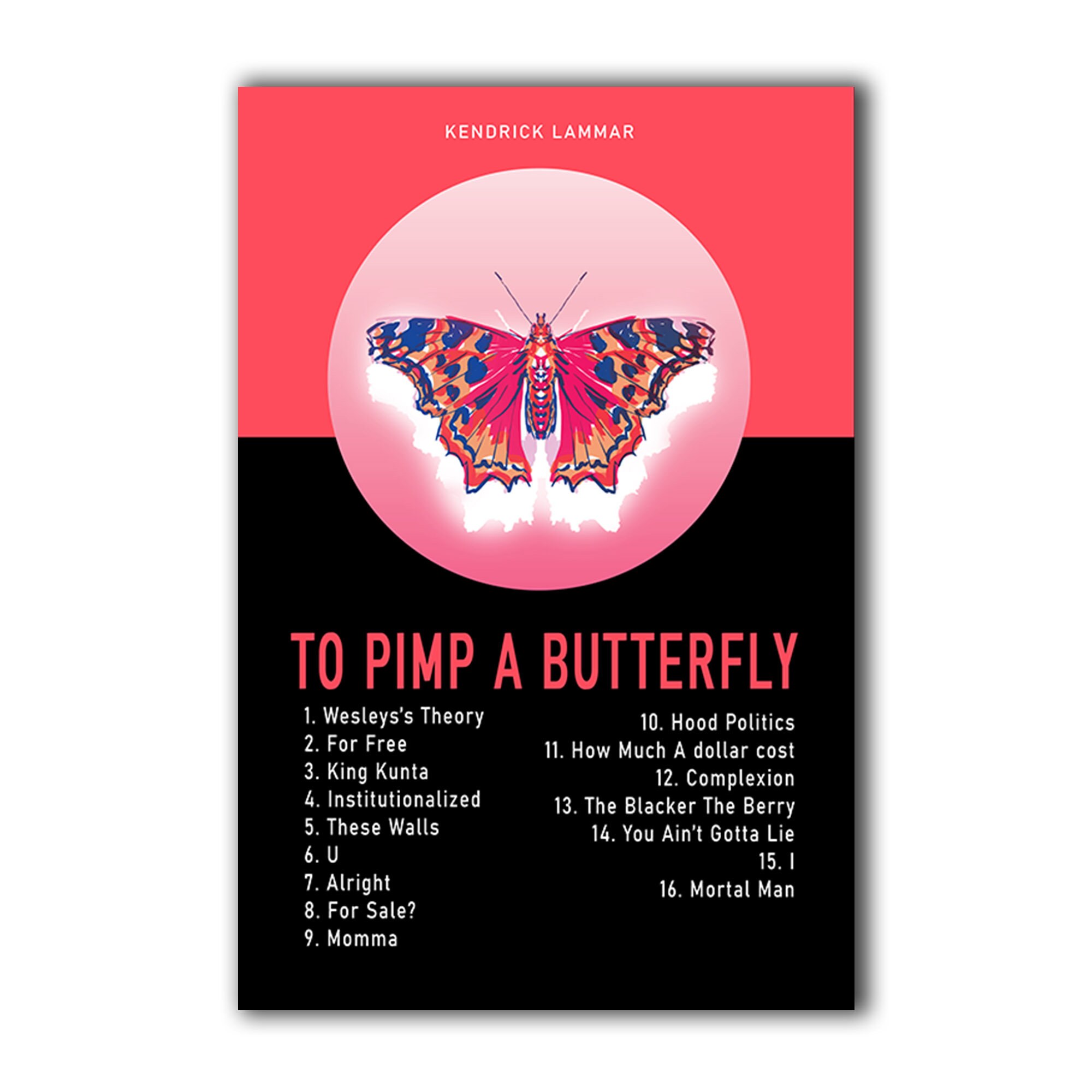 To Pimp A Butterfly Album Cover Poster Etsy