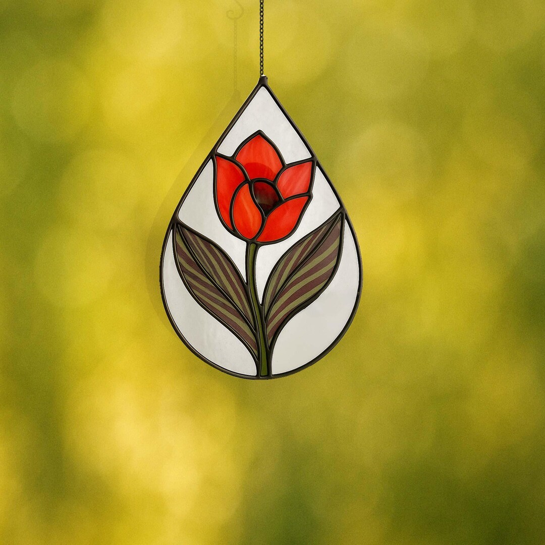 NF26 Tulip Stained Glass Pattern, Stained Glass Patterns, Pattern ...