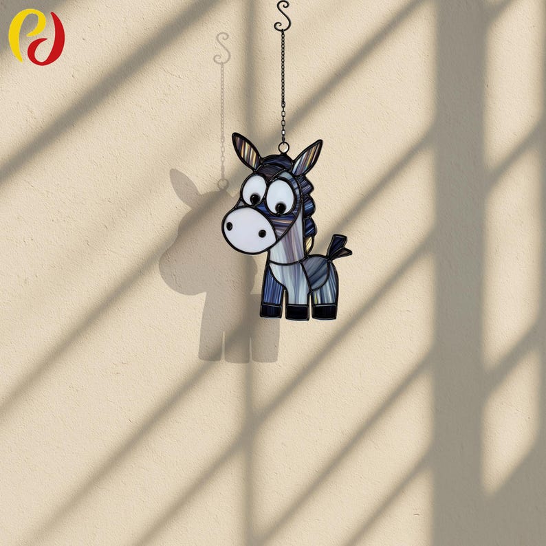 PD 173 Donkey Digital Download Pattern Stained Glass , DIY Suncatcher ...