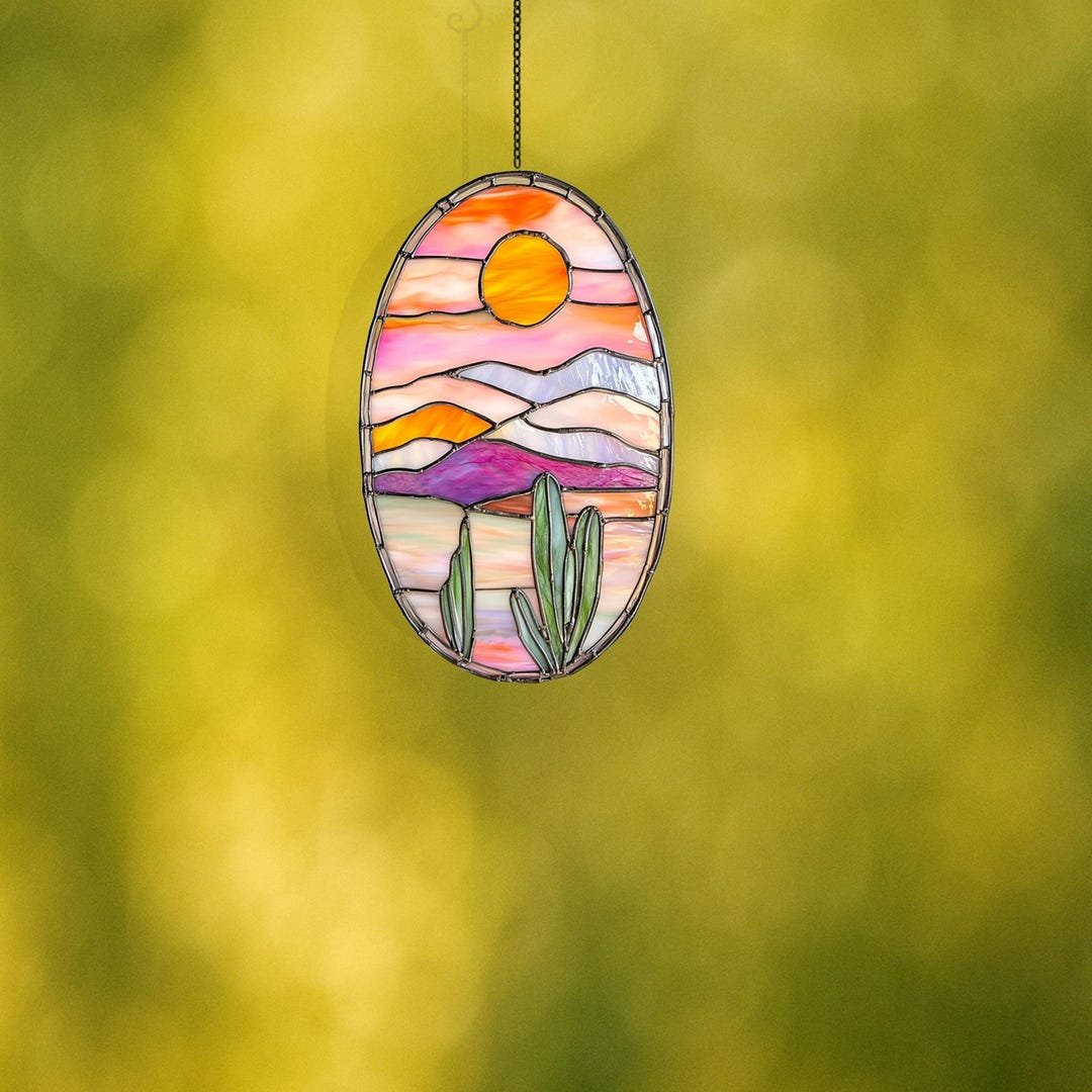 PD 107 Southwest Sunset - Agave Download Pattern ,DIY Suncatcher ...