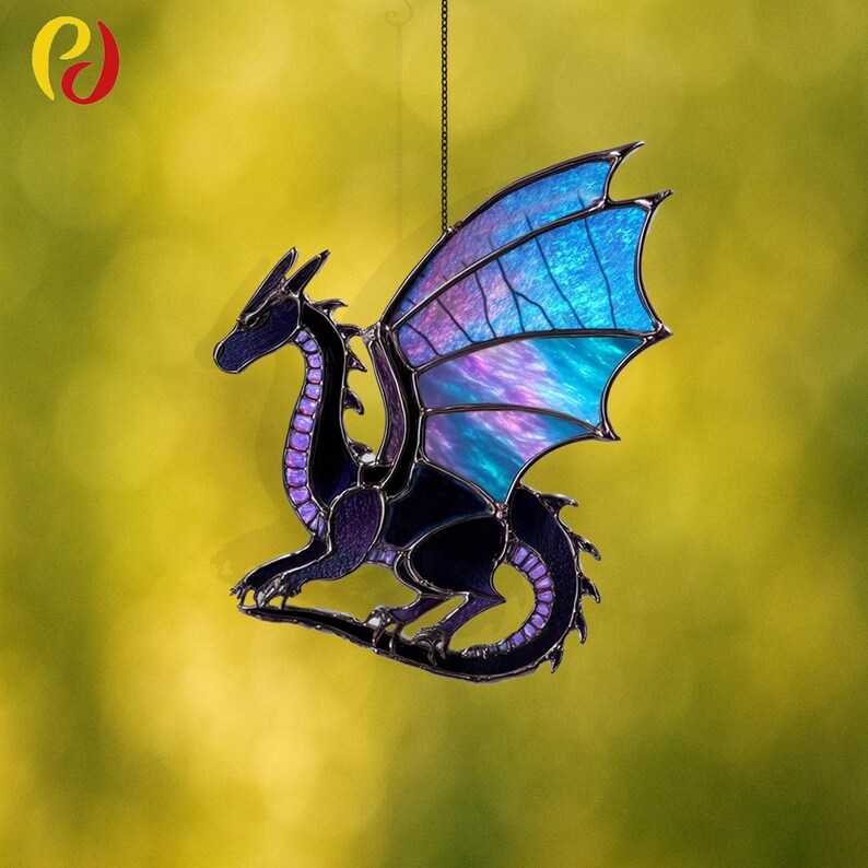 Digital Download Pattern PDACE190 Dragon Stained Glass , DIY Suncatcher ...