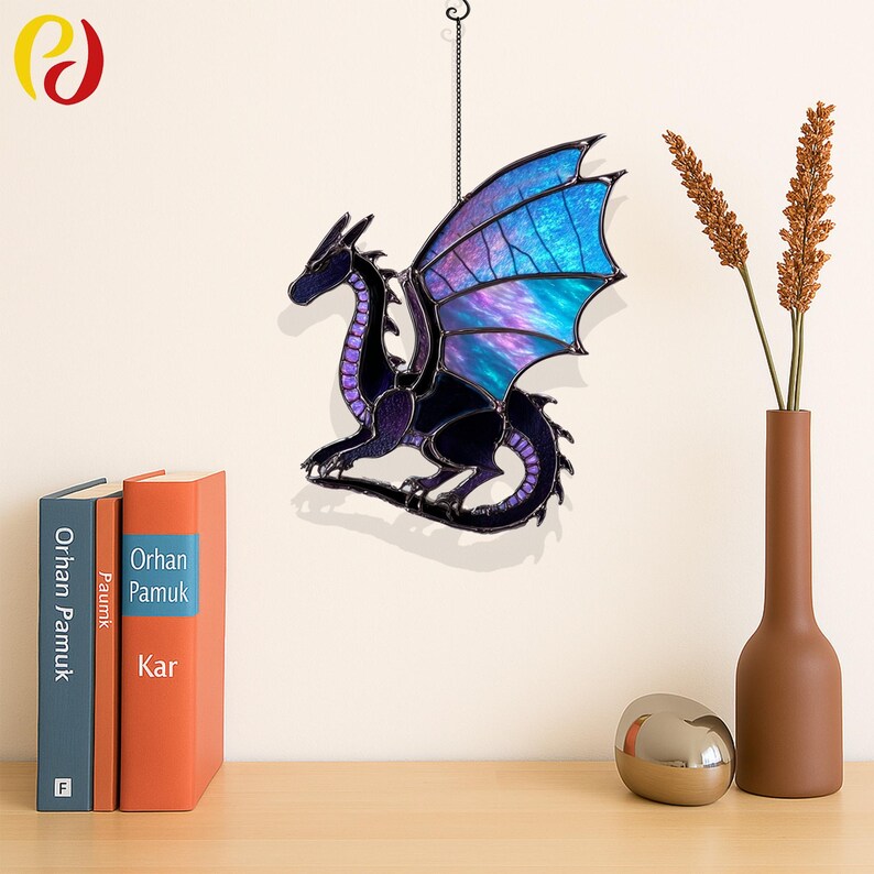 Digital Download Pattern PDACE190 Dragon Stained Glass , DIY Suncatcher ...