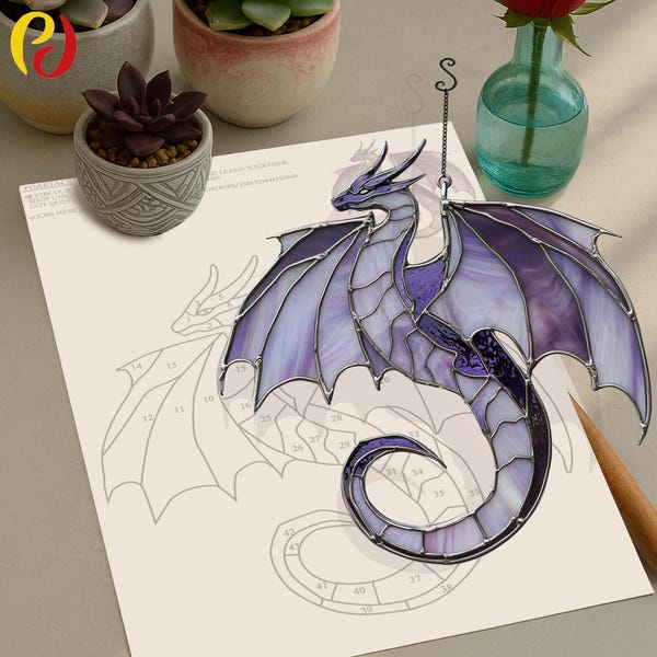 Stained Glass Dragon - Etsy