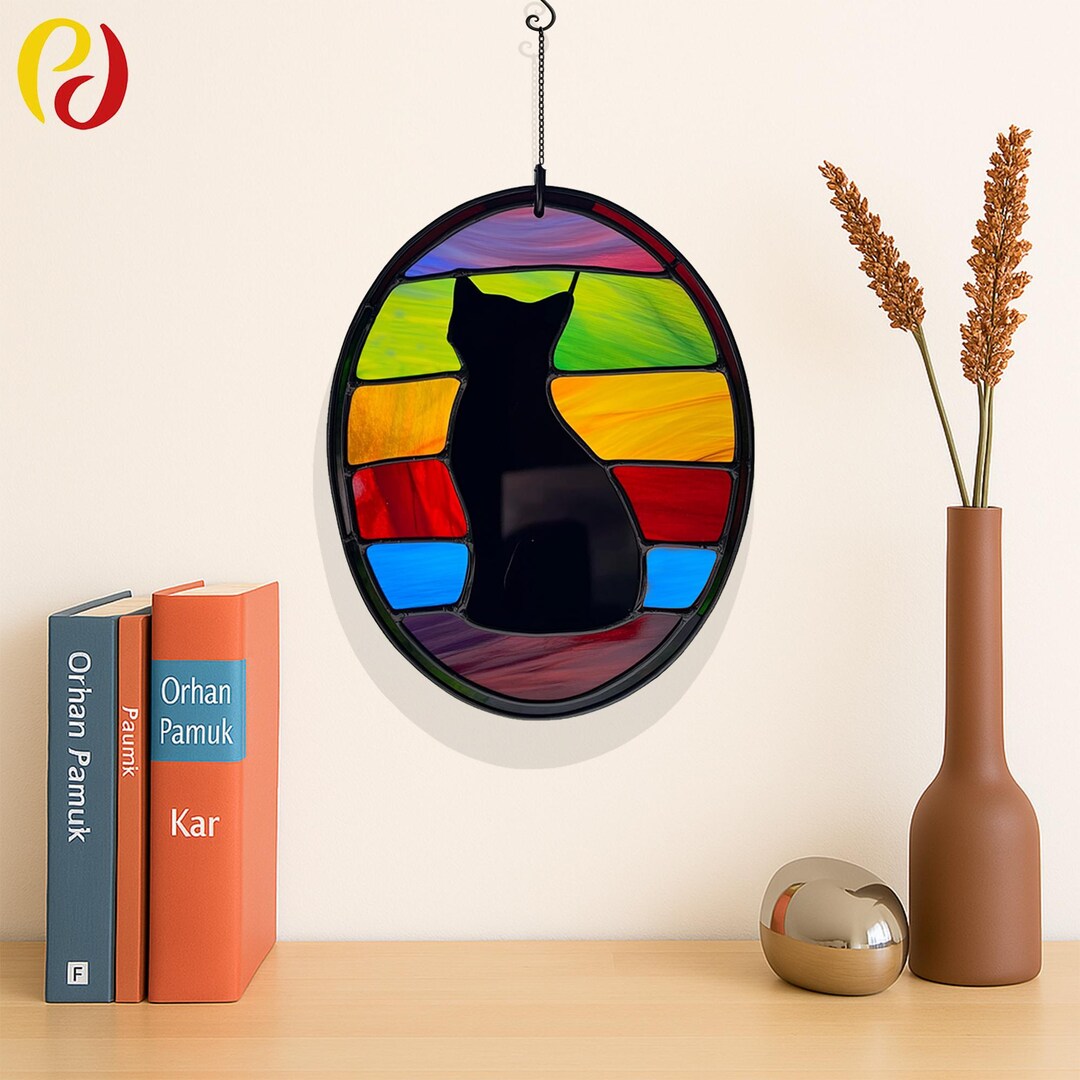 PD 85 Stained Glass Rainbow Bridge for Cat , DIY Suncatcher Stained ...