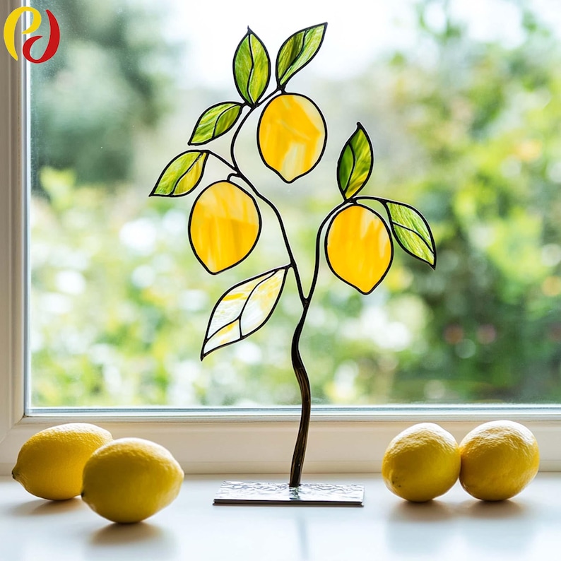 PD 377 Lemon Tree Digital Download Pattern , DIY Suncatcher Stained ...
