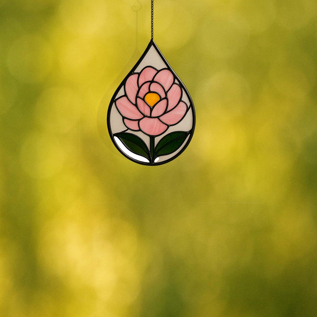 NF02 Peony Stained Glass Pattern, Stained Glass Patterns, Pattern ...